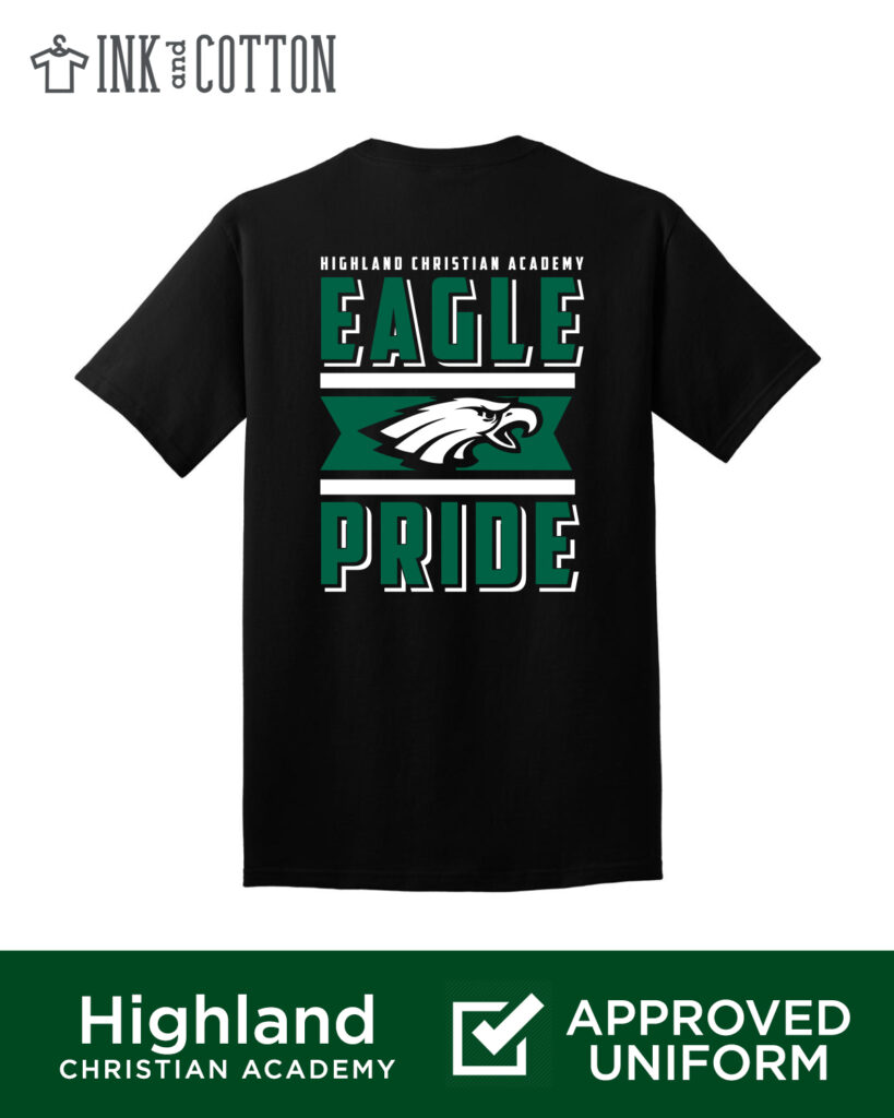 HCA Eagle Pride Black T-Shirt - Ink & Cotton